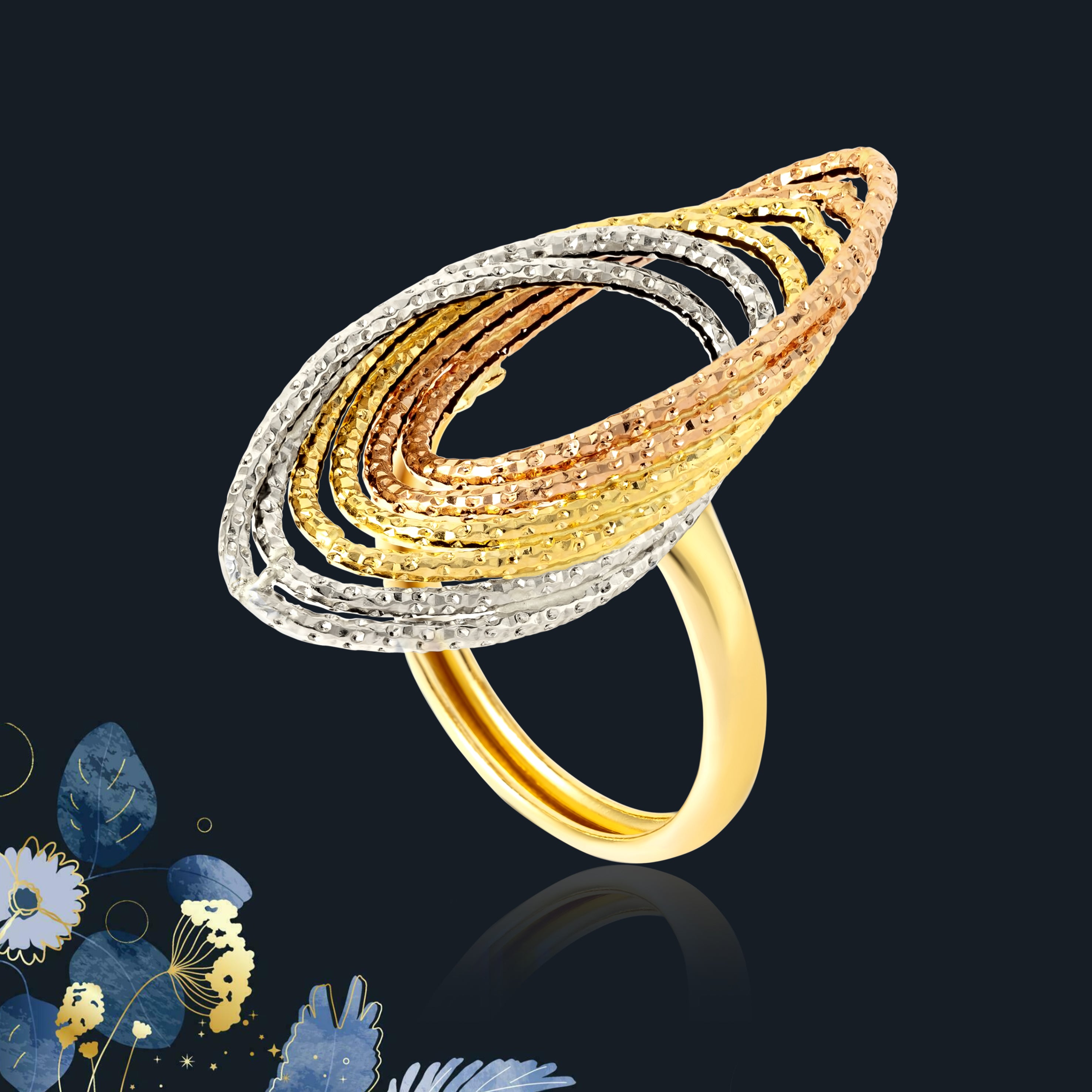 18K Pure Gold Multi Color Ring Tala Gold Collection 18k-pure-gold-multi-color-ring-tala-gold-collection