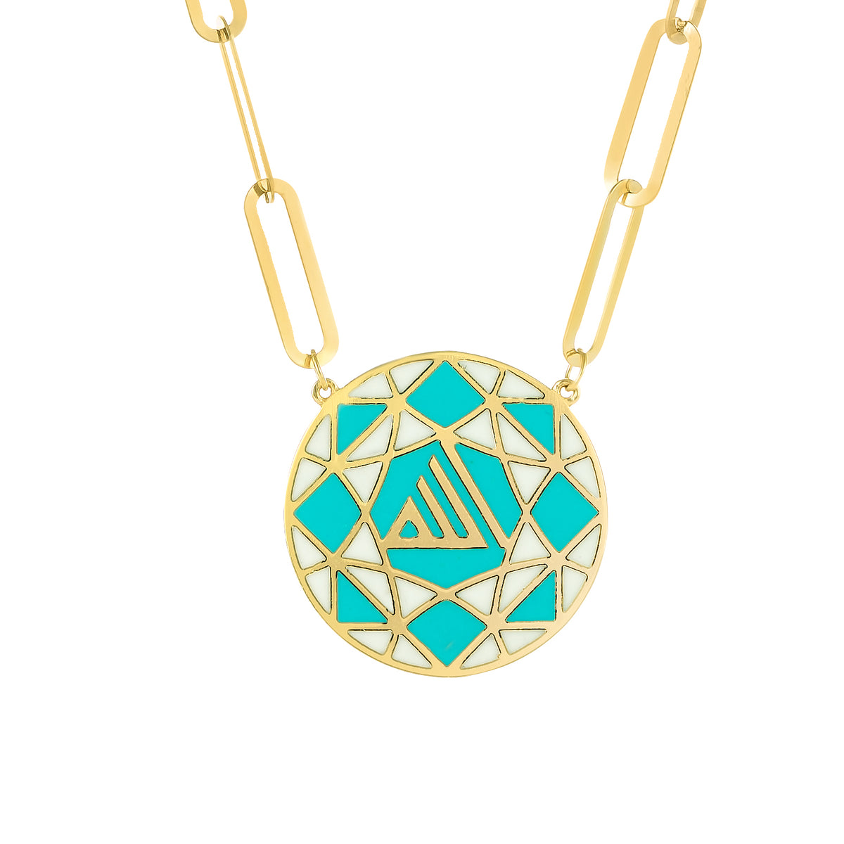 18K Pure Gold Linked Round Necklace – Tala Gold Collection
