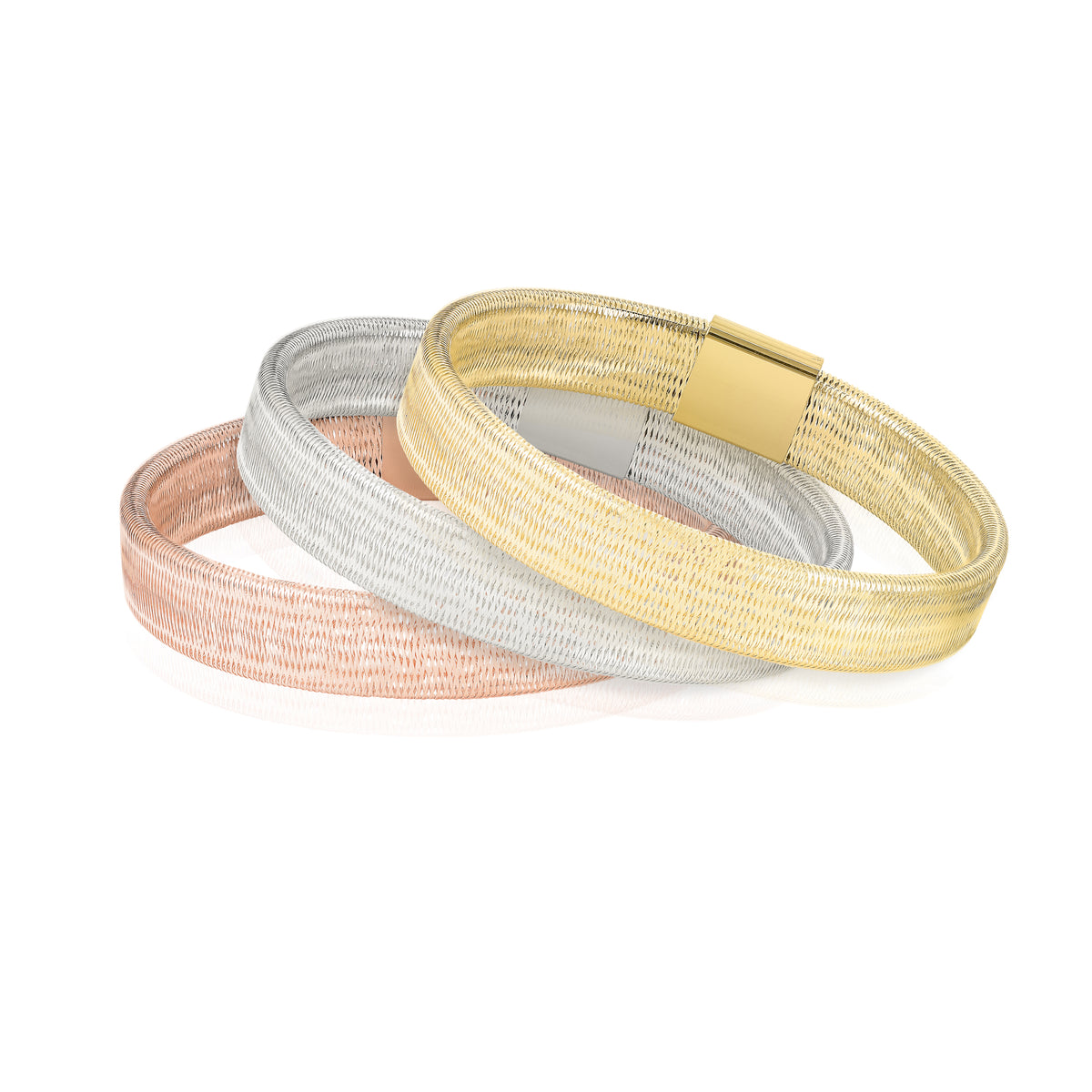 18K Pure Gold Elastic Bangle Set – Tala Gold Collection