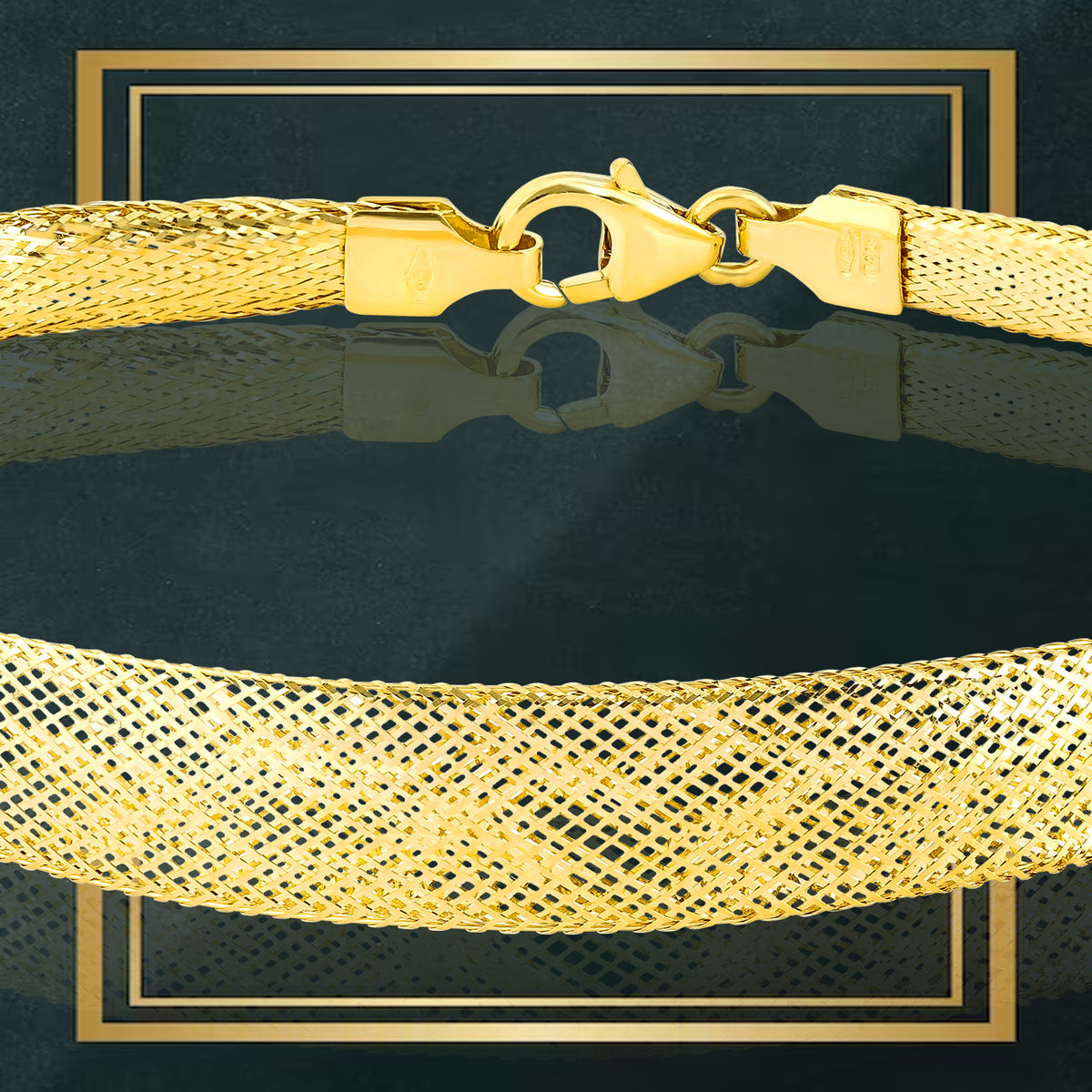 18K Pure Gold Elastic Bangle – Tala Gold Collection