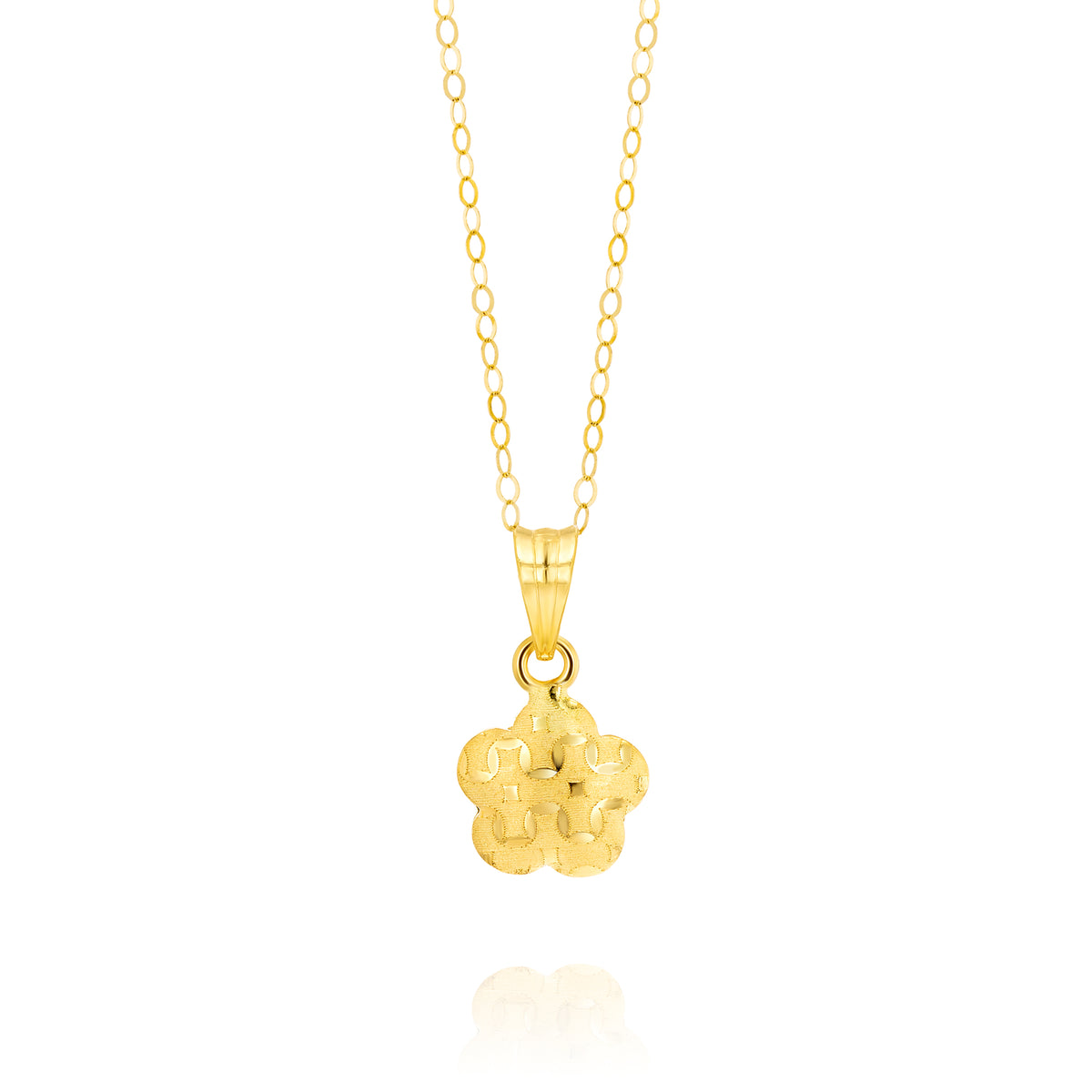 18K Pure Gold Fine Flower Necklace – Tala Gold Collection