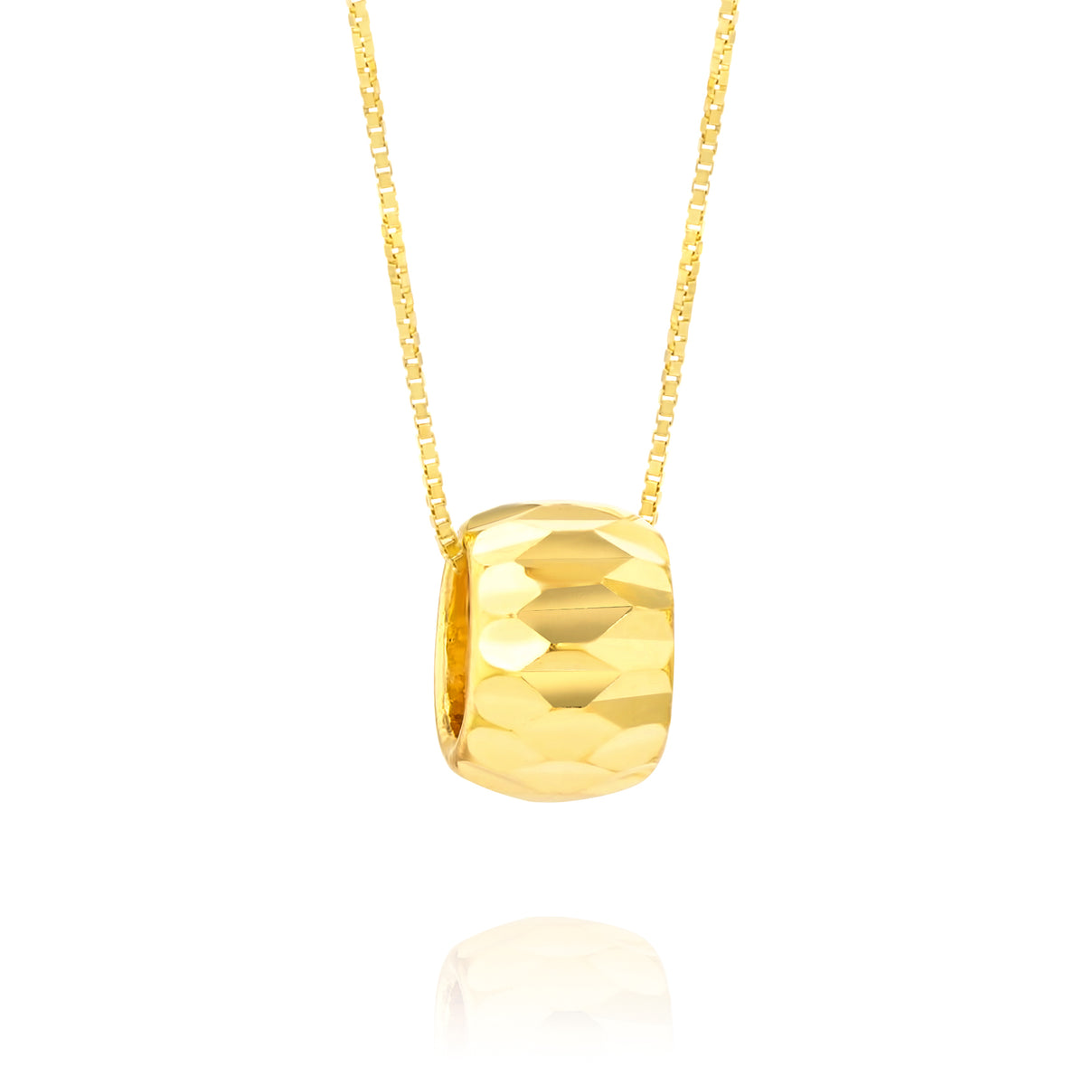 18K Pure Gold Round Roll Necklace – Tala Gold Collection