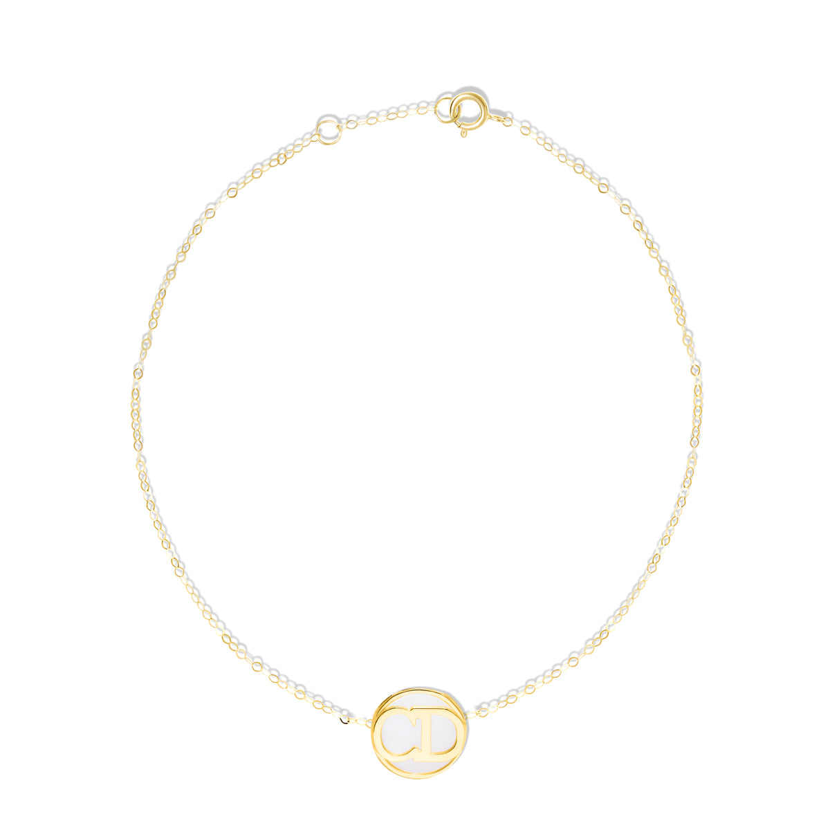 18K Pure Gold C.D White Bracelet Talagold