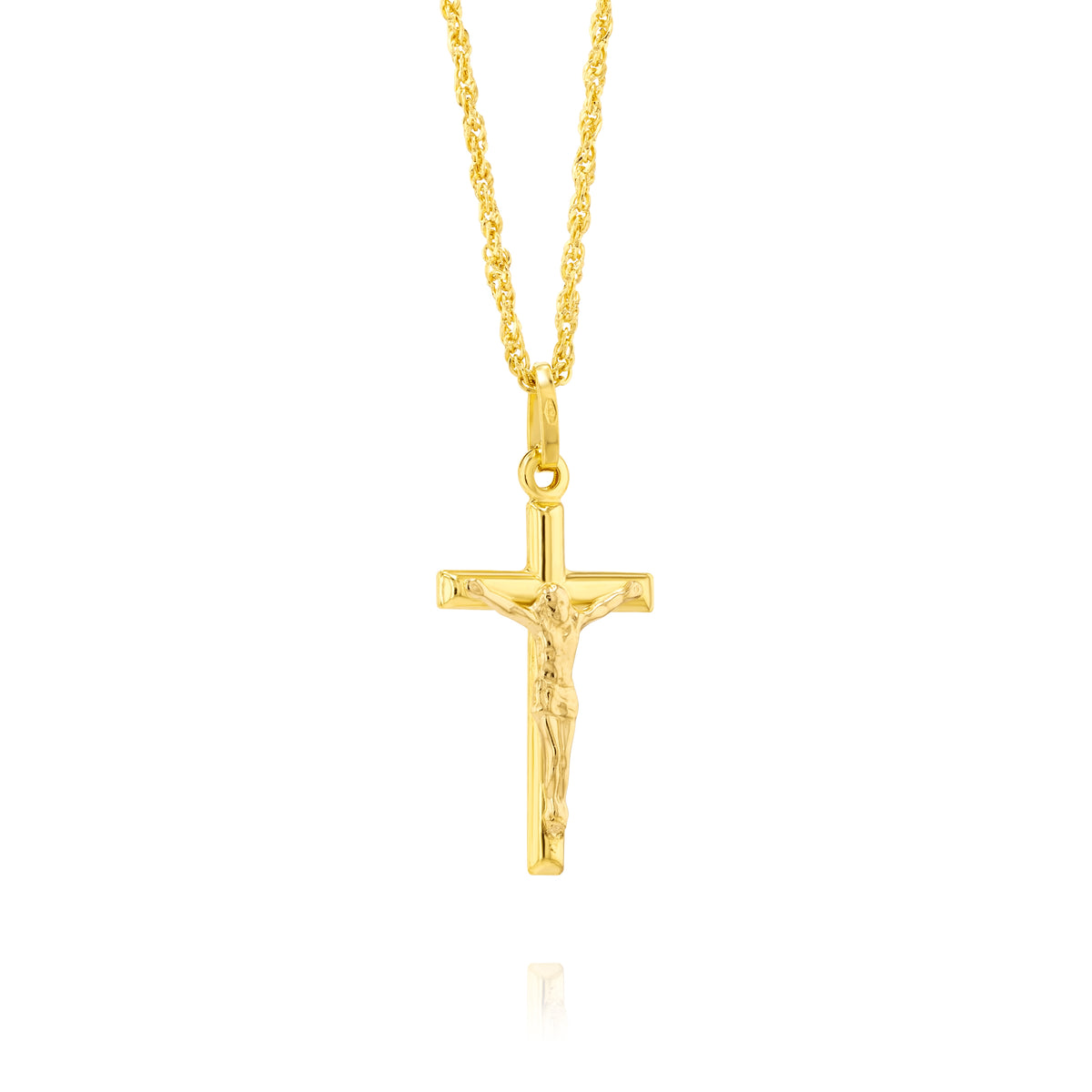 18K Pure Gold Jesus Cross Necklace – Tala Gold Collection