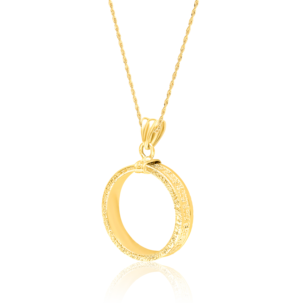 18K Pure Gold Round Necklace Talagold – Tala Gold Collection