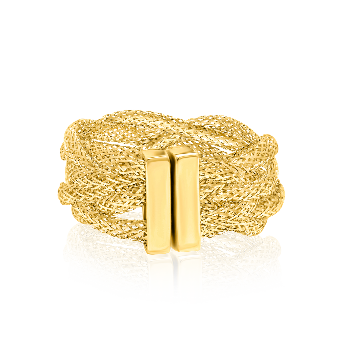 18K Pure Gold Twisted Elastic Ring Talagold – Tala Gold Collection