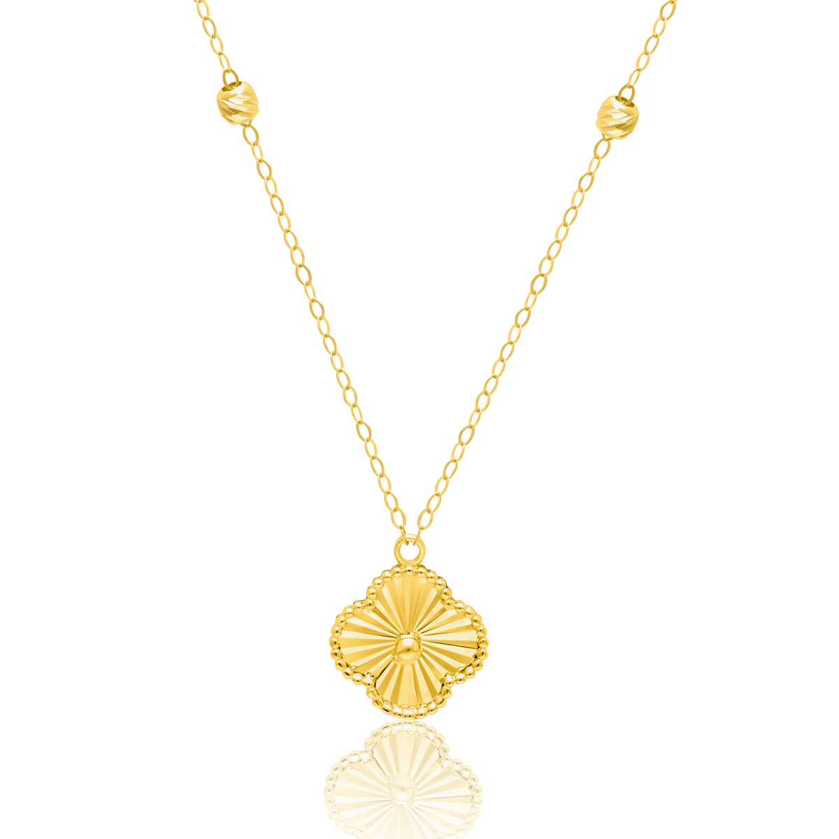 18K Pure Gold V.C Seed Necklace