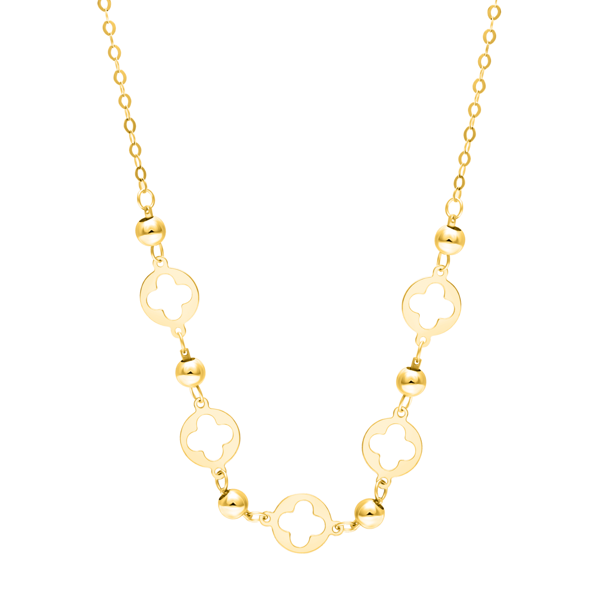 18K Pure Gold Flower Seed Necklace Talagold