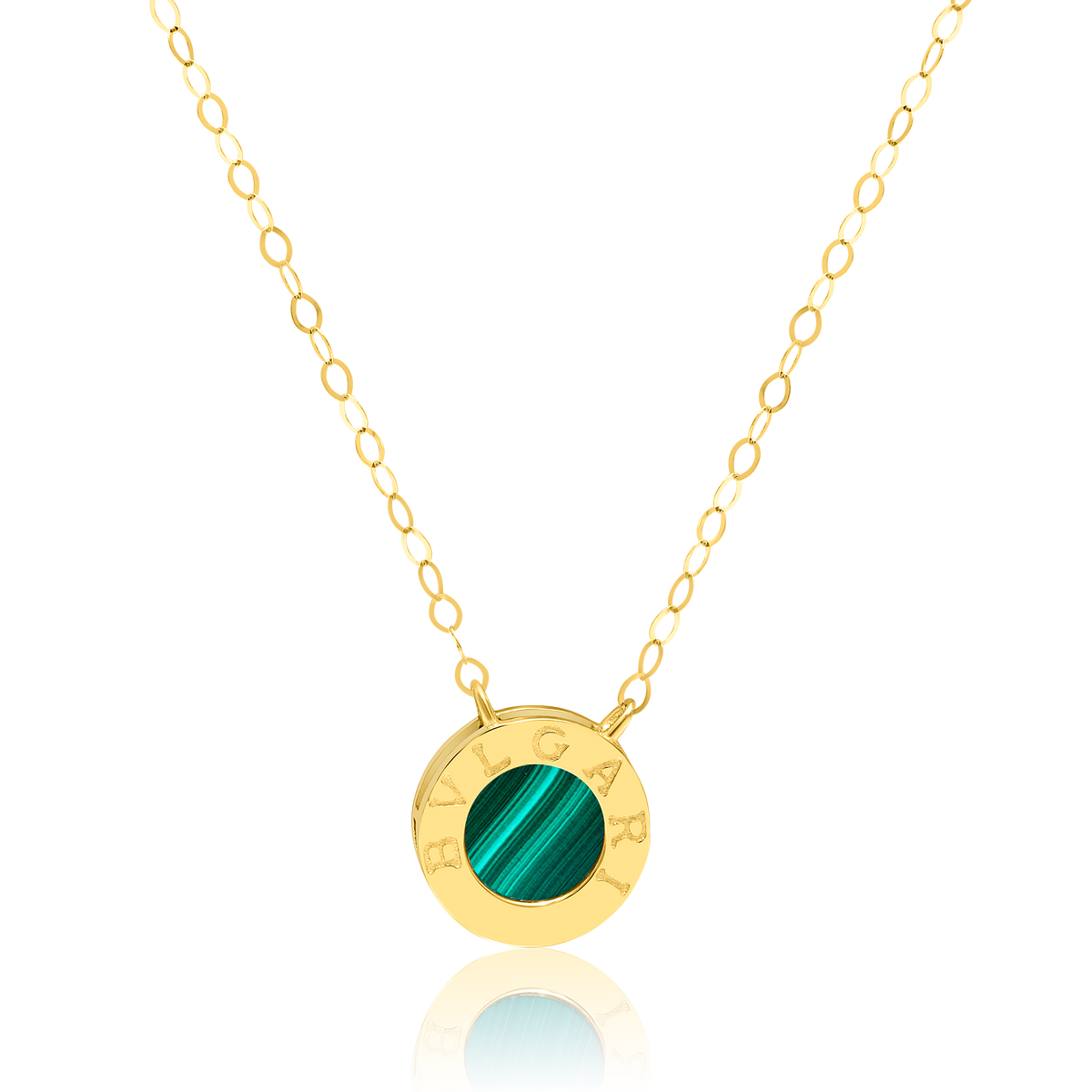 18K Pure Gold Green Round Jewelry Set Talagold