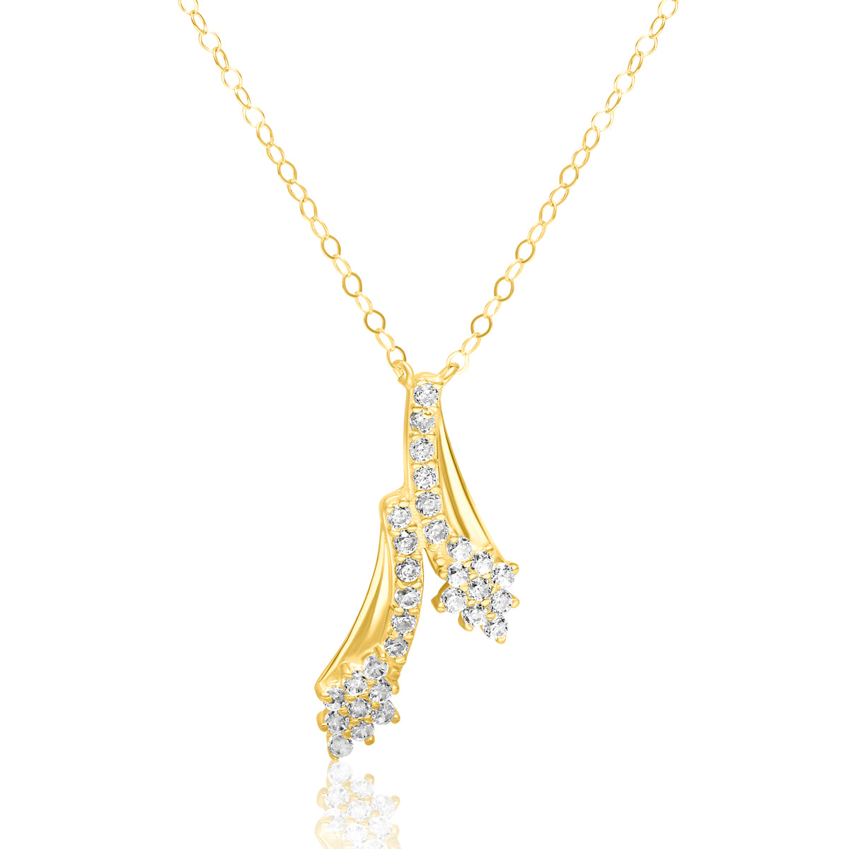 18K Pure Gold Stone Necklace Talagold – Tala Gold Collection