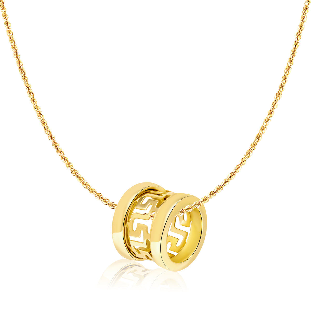 18K Pure Gold Moving Roller Necklace Talagold – Tala Gold Collection