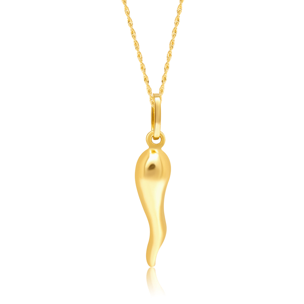 18K Pure Gold Horn Necklace Talagold – Tala Gold Collection