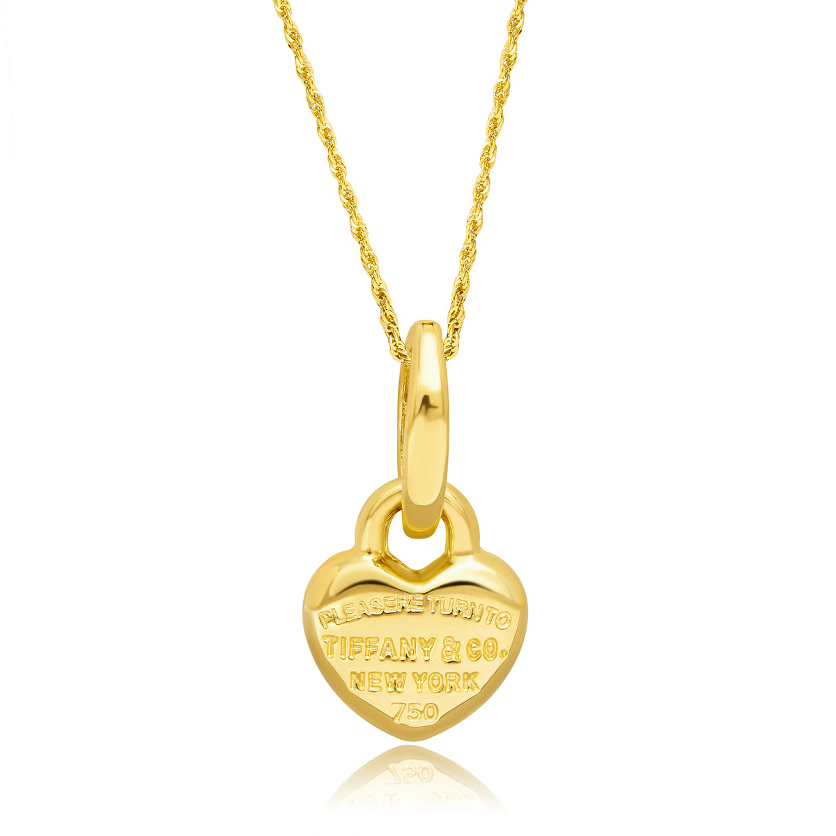 18K Pure Gold Heart Necklace Talagold – Tala Gold Collection