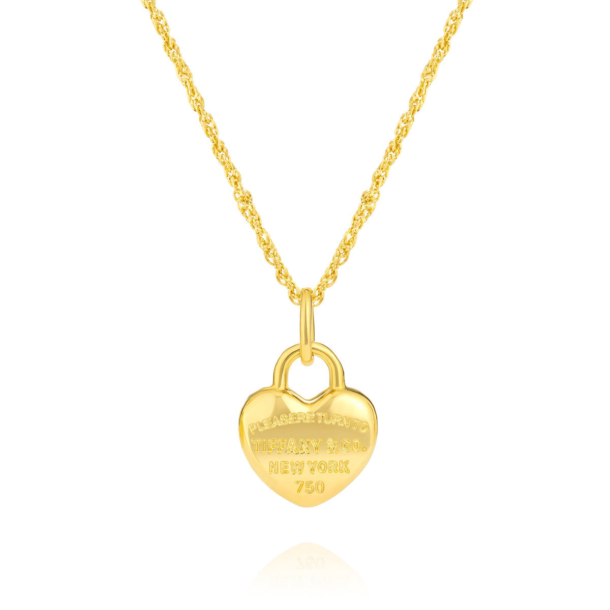 18K Pure Gold Heart Necklace – Tala Gold Collection