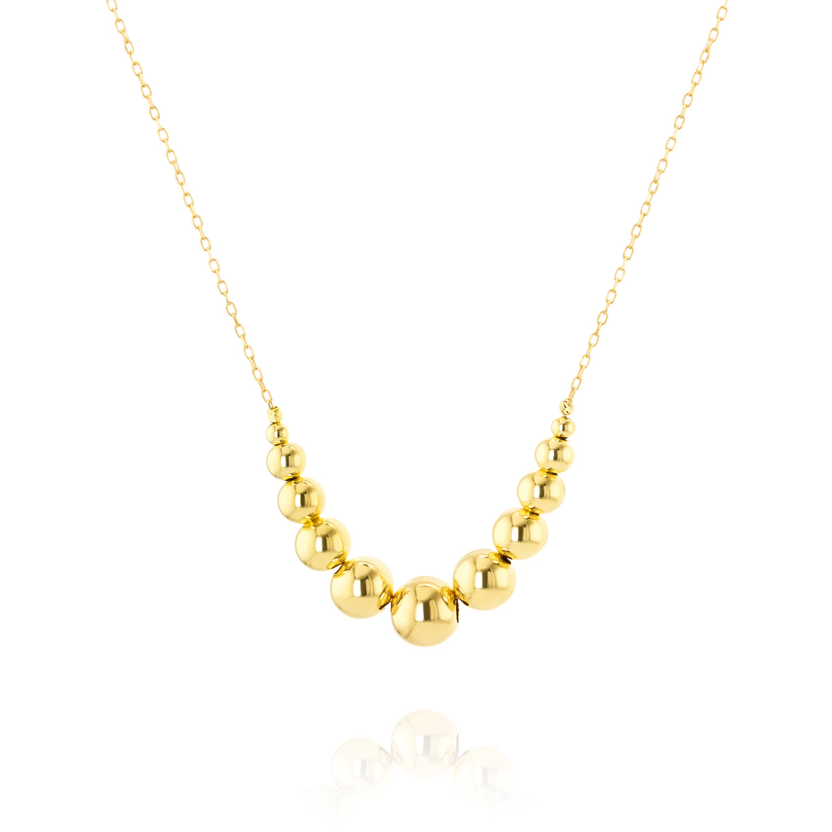 18K Pure Gold Ball Seeds Necklace – Tala Gold Collection