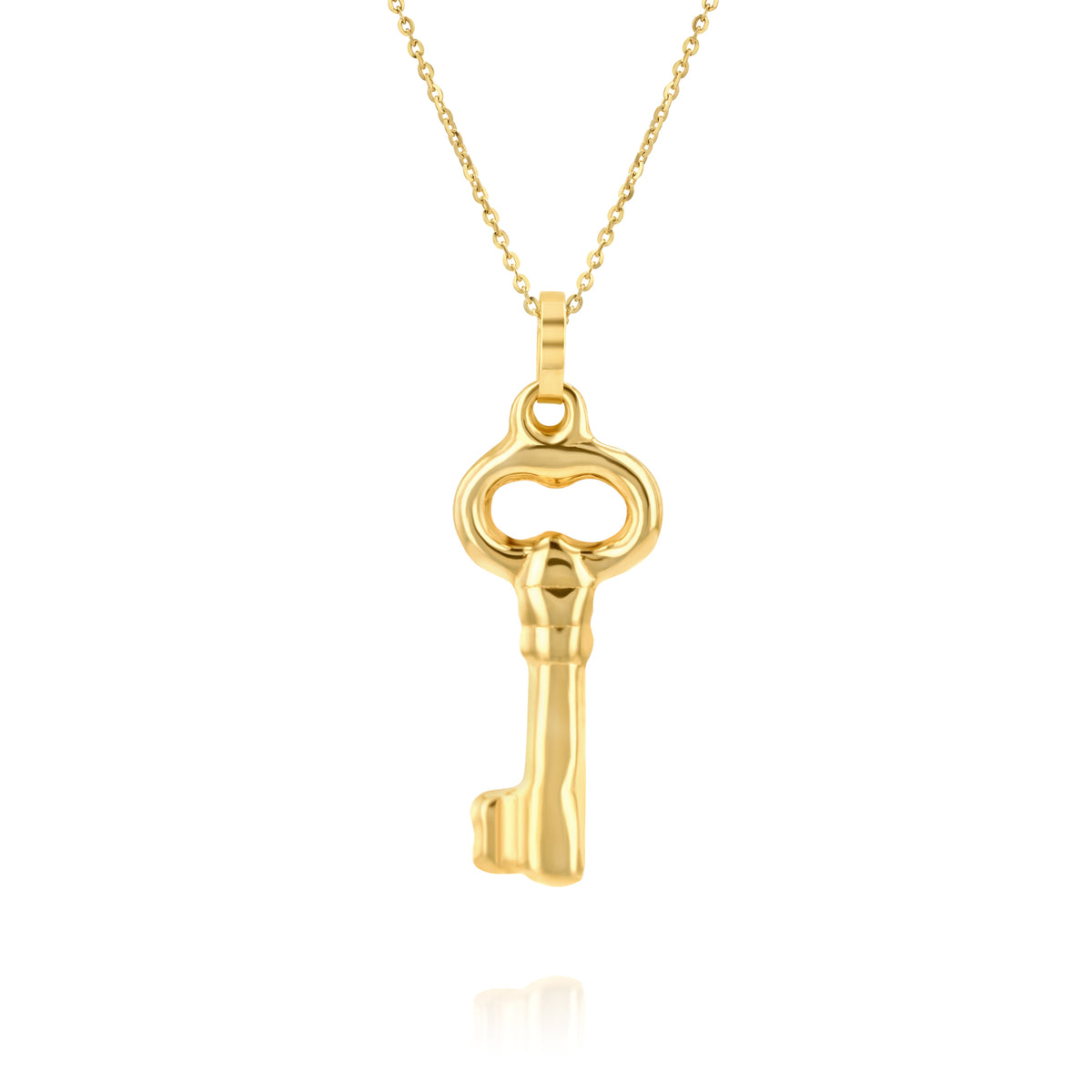 18K Pure Gold Key Necklace – Tala Gold Collection