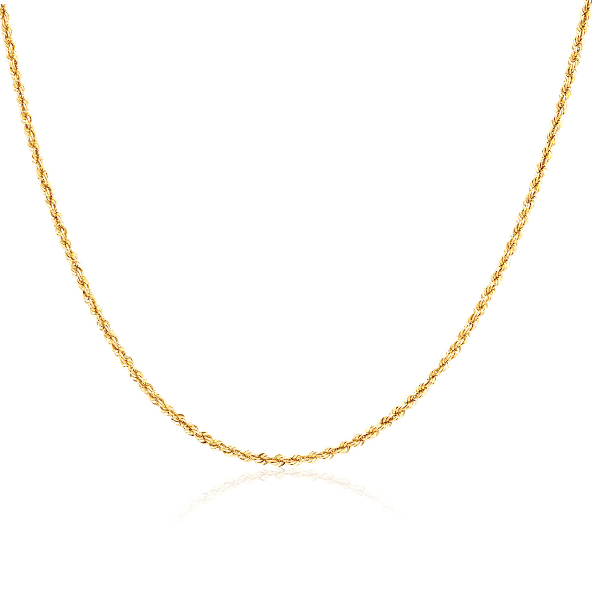 18K Pure Gold 1MM Rope Chain | 18K Gold Chain | 18K Gold Jewelry – Tala ...