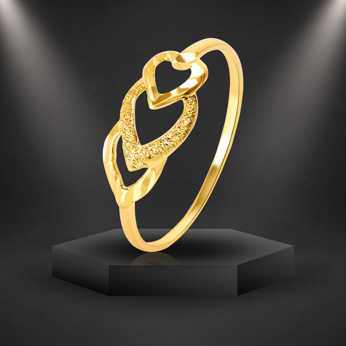 18K Pure Gold Heart Ring Talagold – Tala Gold Collection