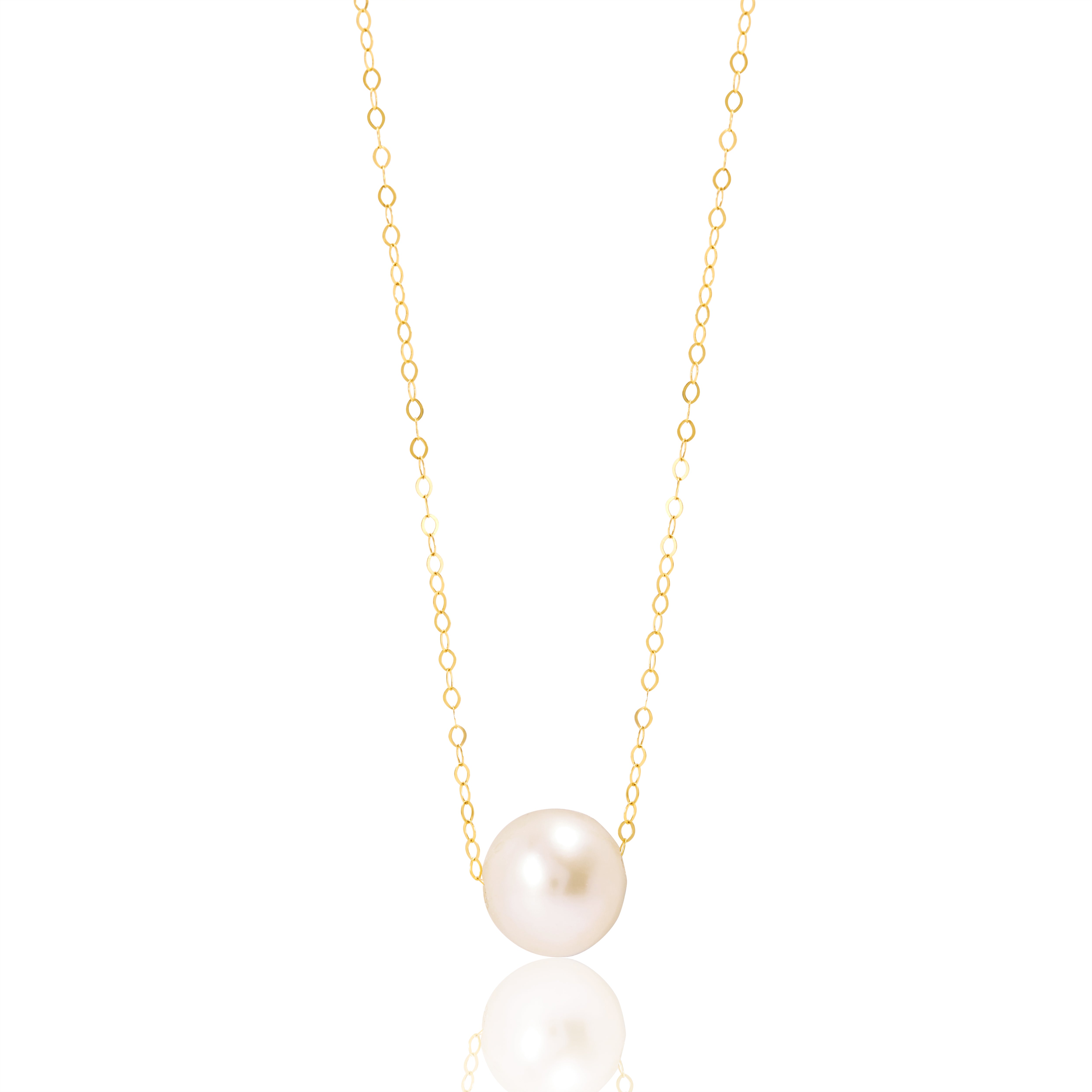 18k Pure Gold Pearl Necklace Talagold