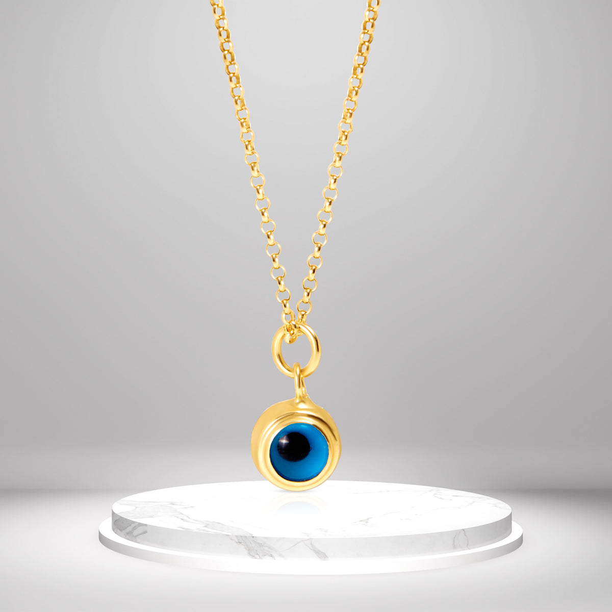 18K Pure Gold Eye Necklace Talagold – Tala Gold Collection