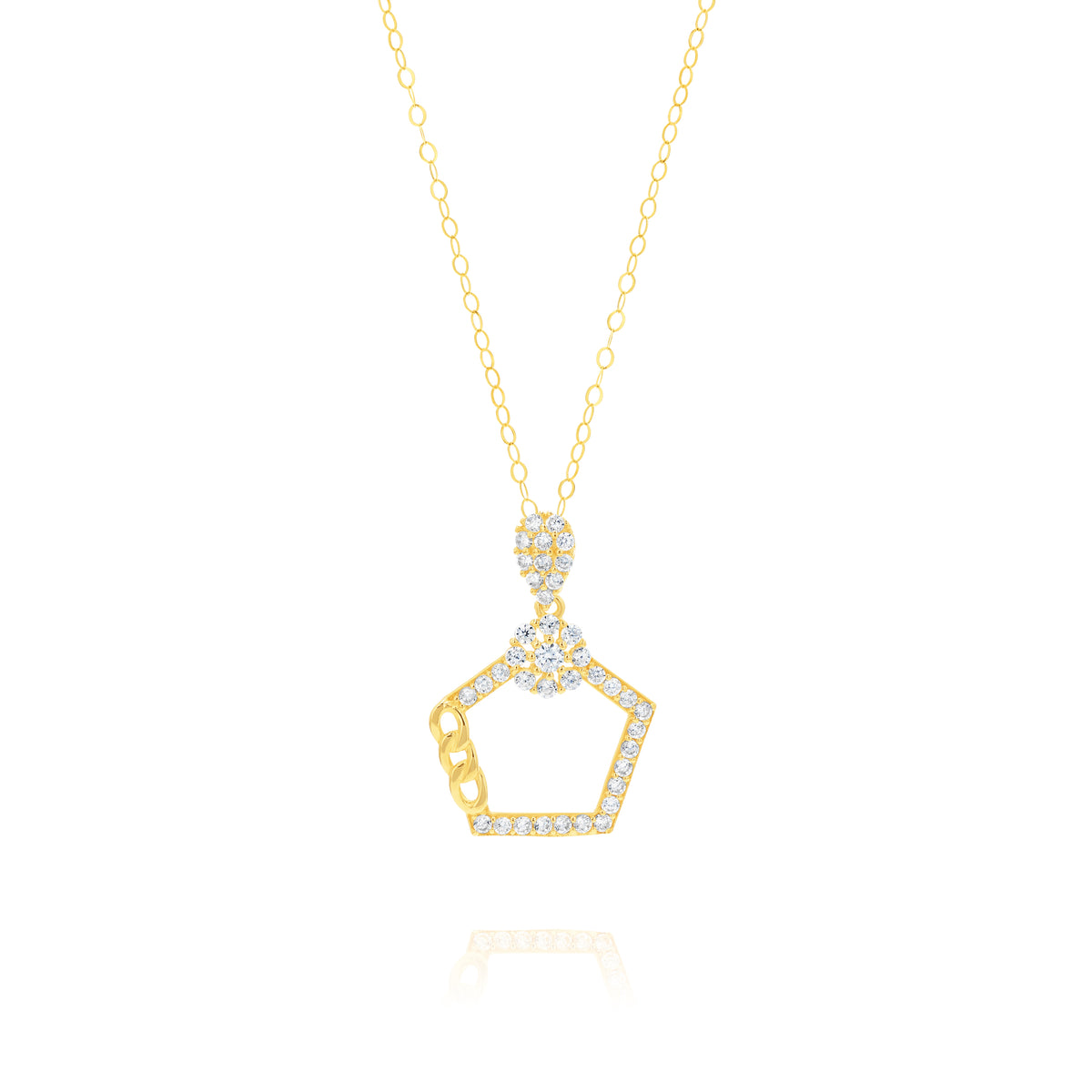 18K Pure Gold Stone Necklace – Tala Gold Collection