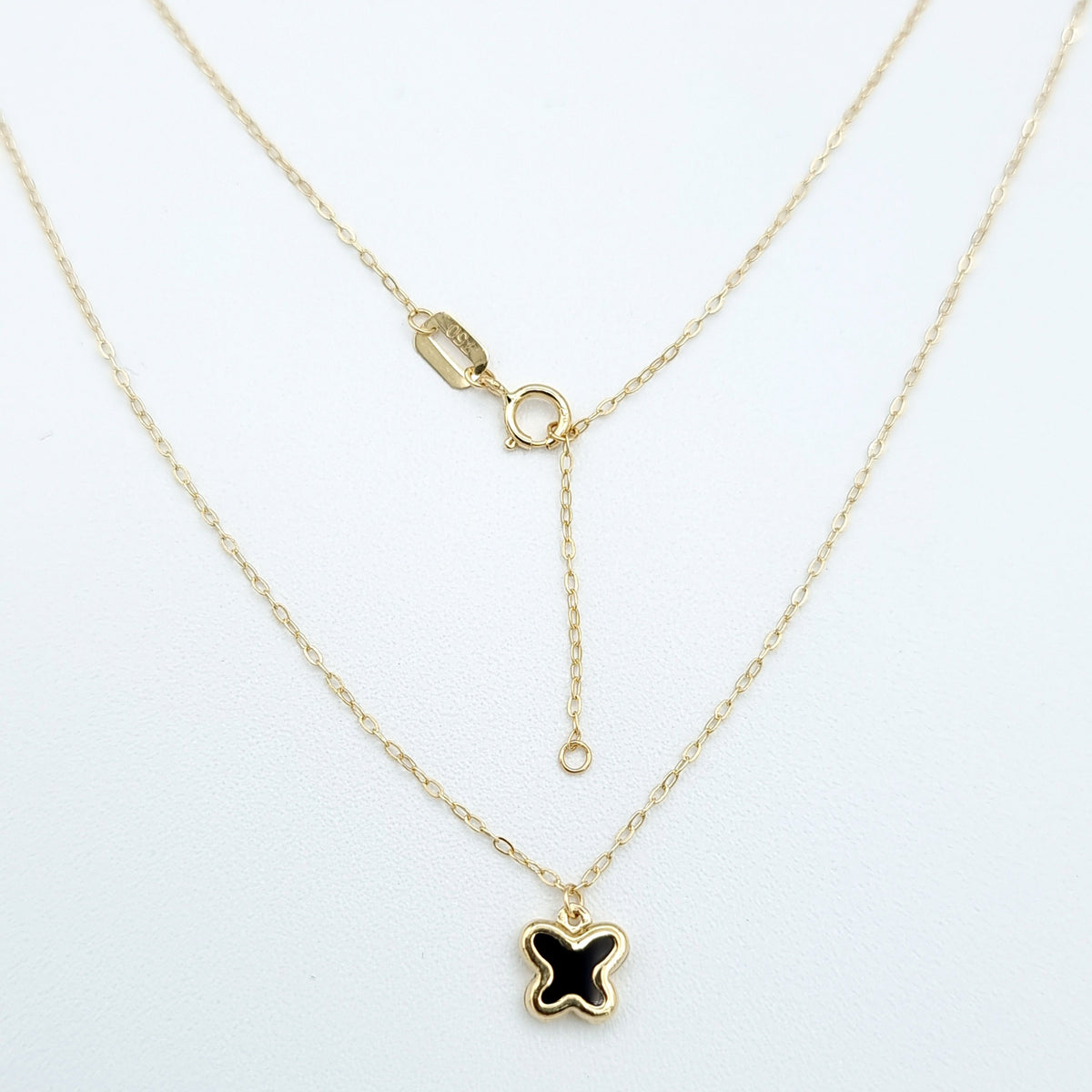 18K Pure Gold Black Butterfly Necklace – Tala Gold Collection