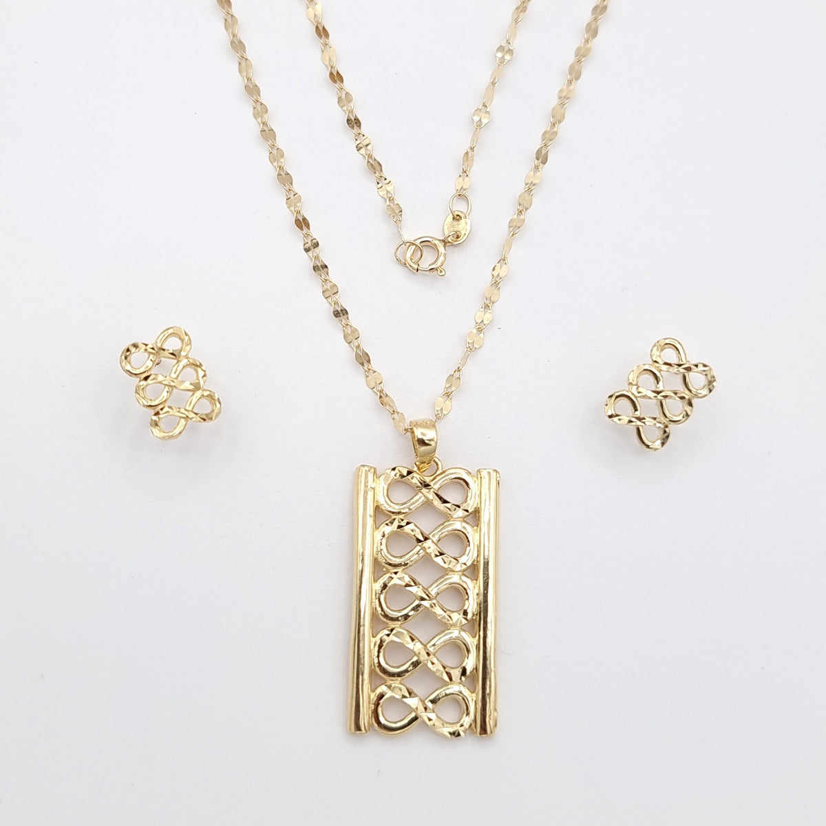 18K Pure Gold Infinity Jewelry Set – Tala Gold Collection