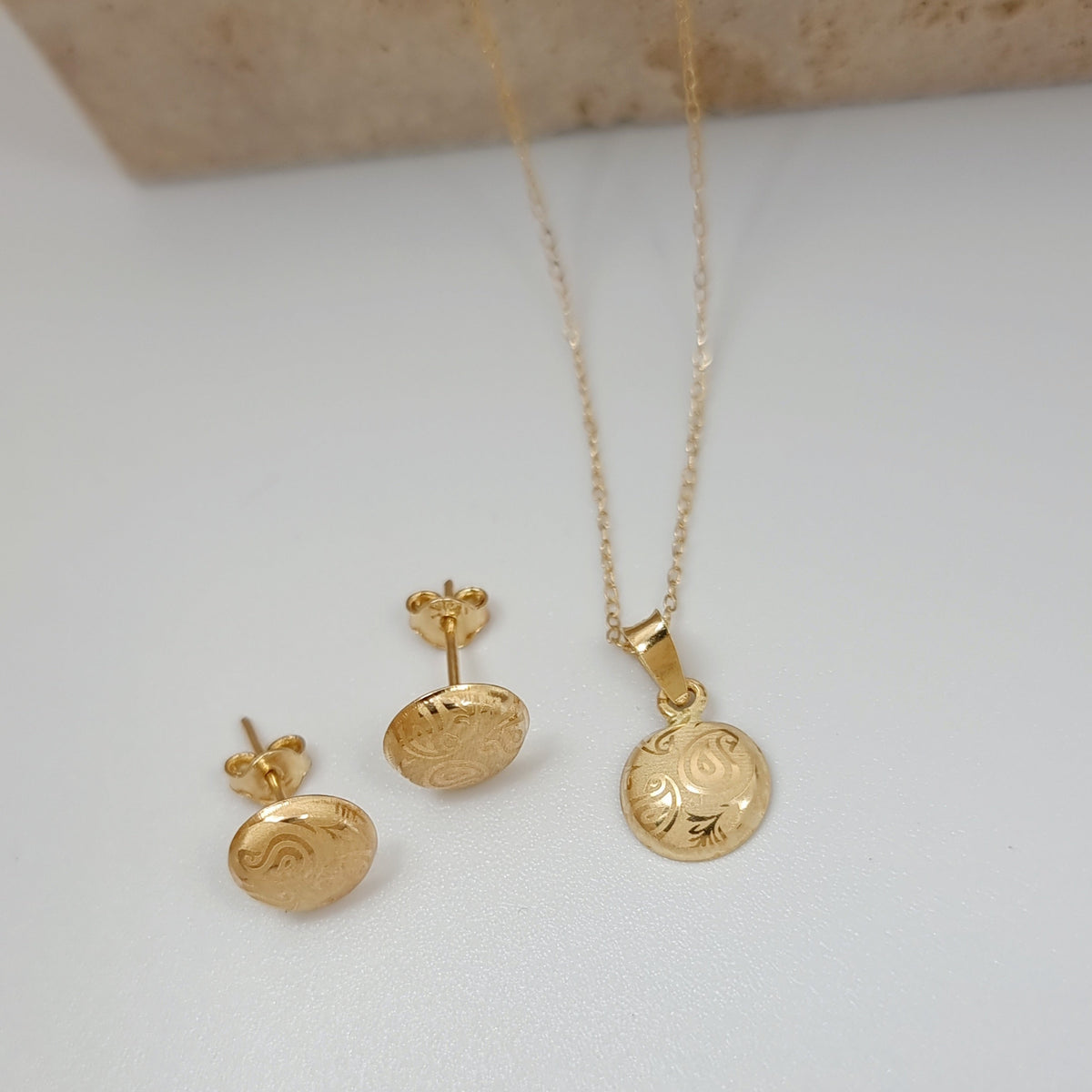 18K Pure Gold Elegant Clip Jewelry Set | Gold Jewelry Set | 18K Gold ...