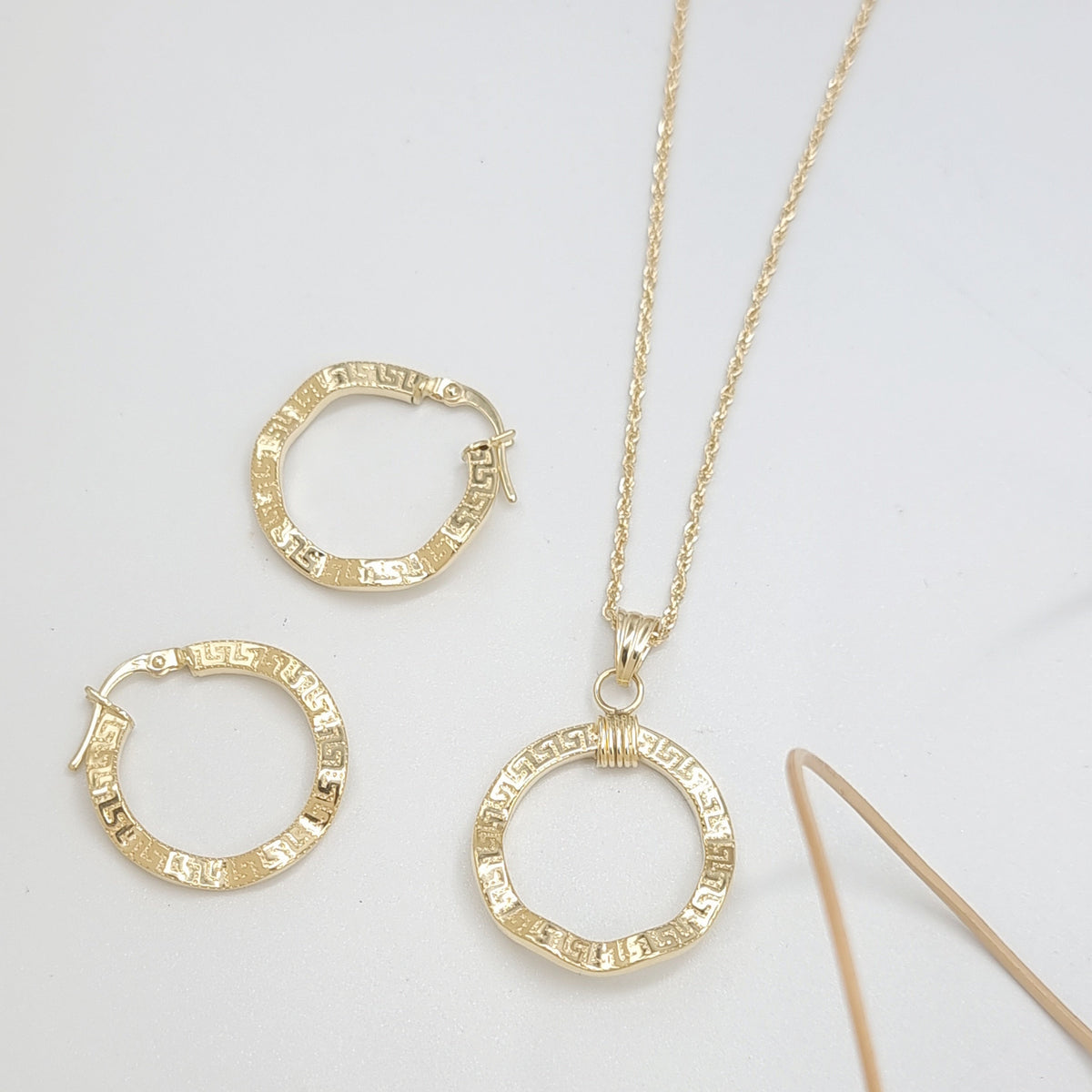 18K Pure Gold Elegant Clip Jewelry Set | Gold Jewelry Set | 18K Gold ...