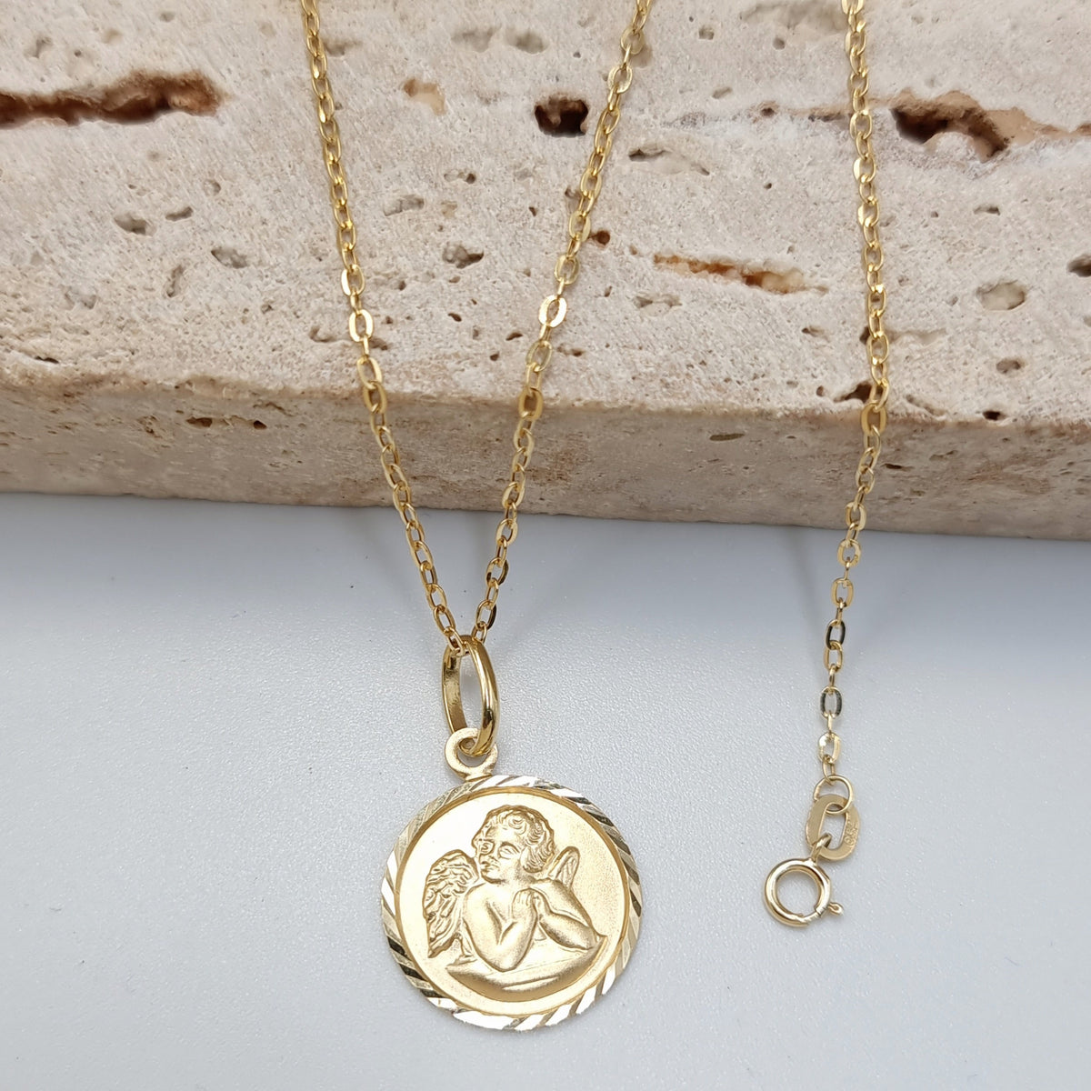 18K Pure Gold Angel Necklace – Tala Gold Collection