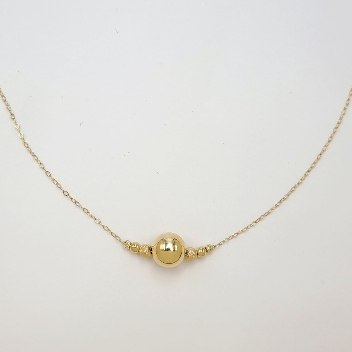 18K Pure Gold Ball Necklace – Tala Gold Collection