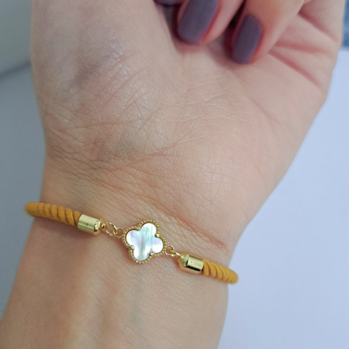 18K Solid Gold Thread Adjustable Bracelet – Tala Gold Collection