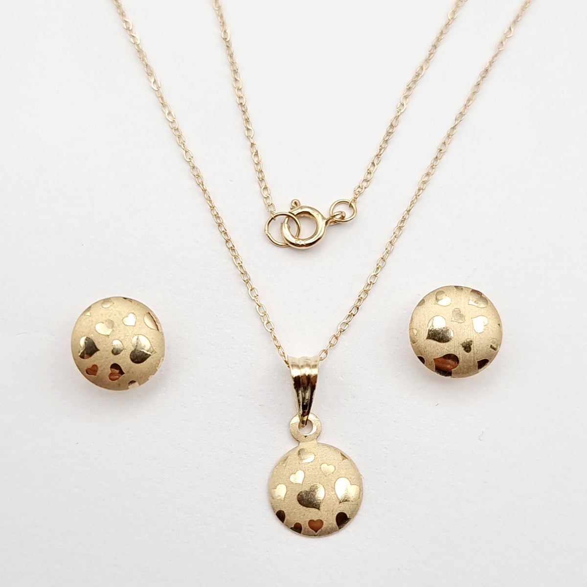 18K Pure Gold Fine Round Jewelry Set – Tala Gold Collection