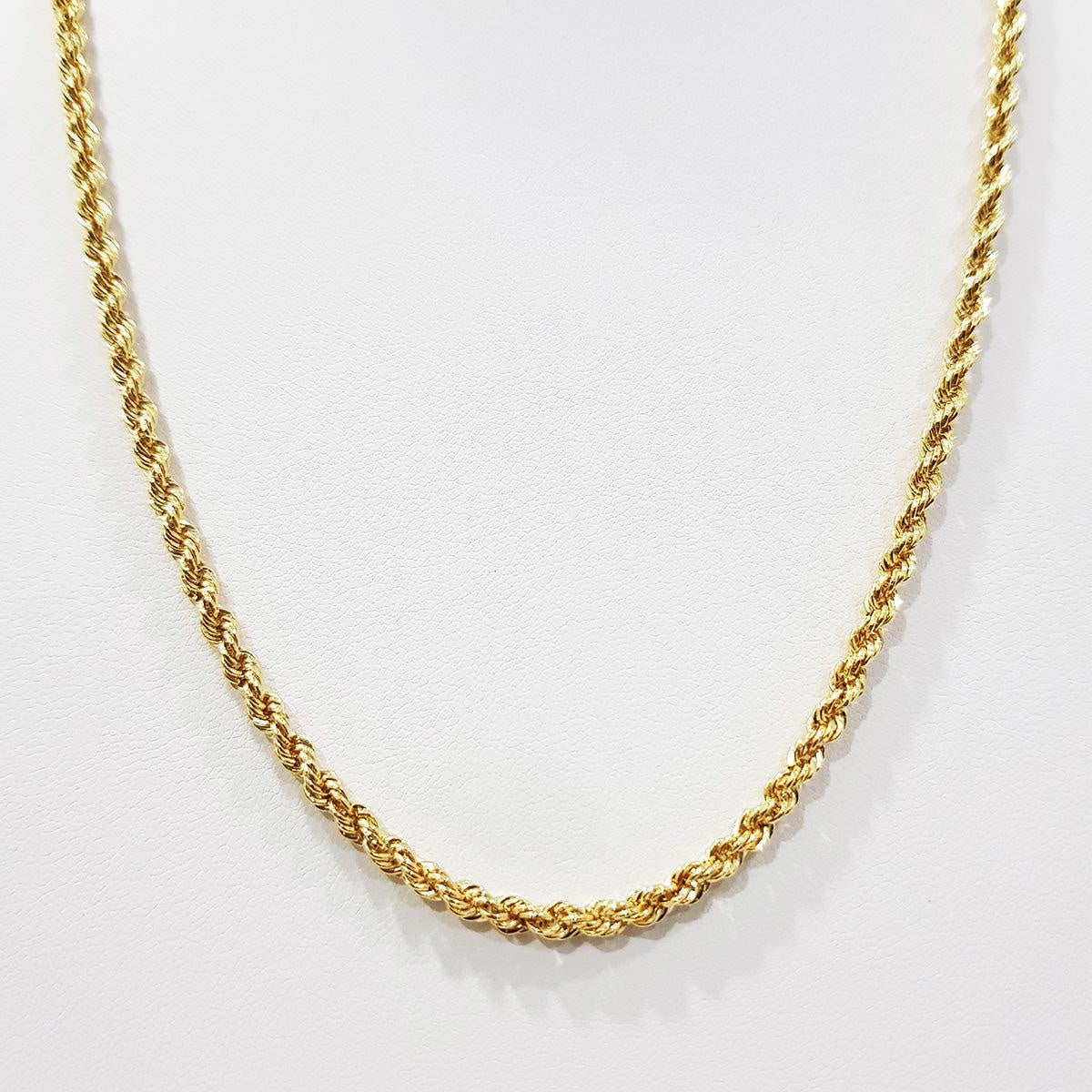 18K Pure Gold Rope Chain – Tala Gold Collection