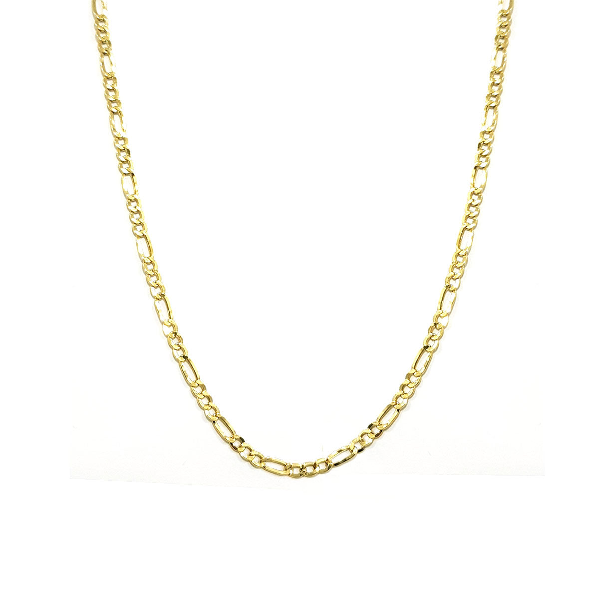 18K Solid Gold Figaro Chain Necklace | 18K Gold Chain | 18K Gold Jewelry