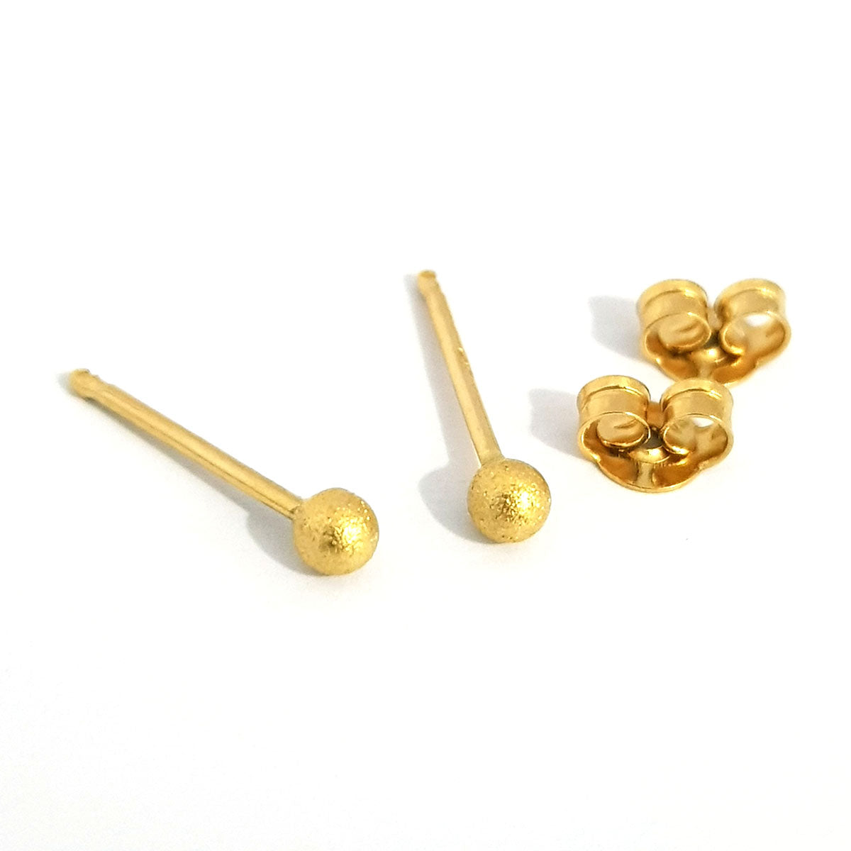 18K Pure Gold Ball Design Earrings – Tala Gold Collection