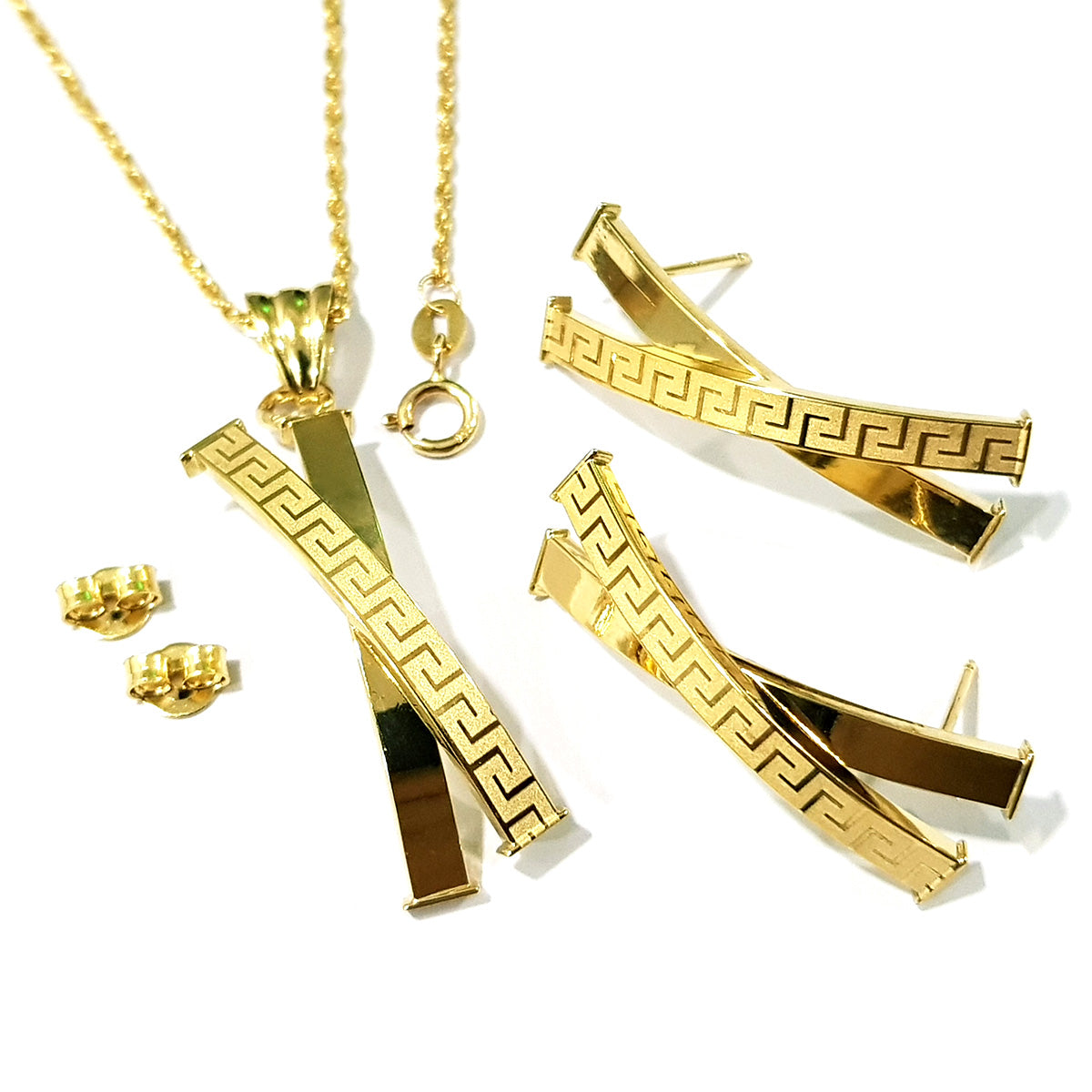18K Pure Gold Elegant Design Gold Set | Gold Jewelry Set | 18K Gold ...