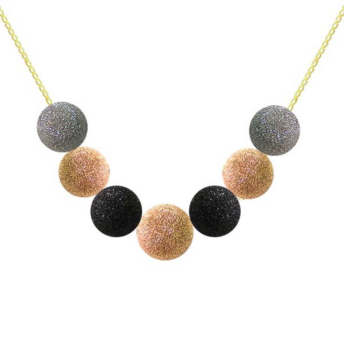 18K Pure Gold Ball Pendant Necklace | Gold Necklace for Women | 18K ...