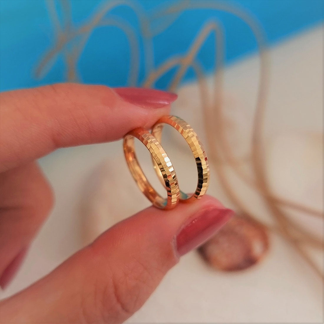 18K Pure Gold Wedding Ring | 18K Gold Rings | Engagement Rings