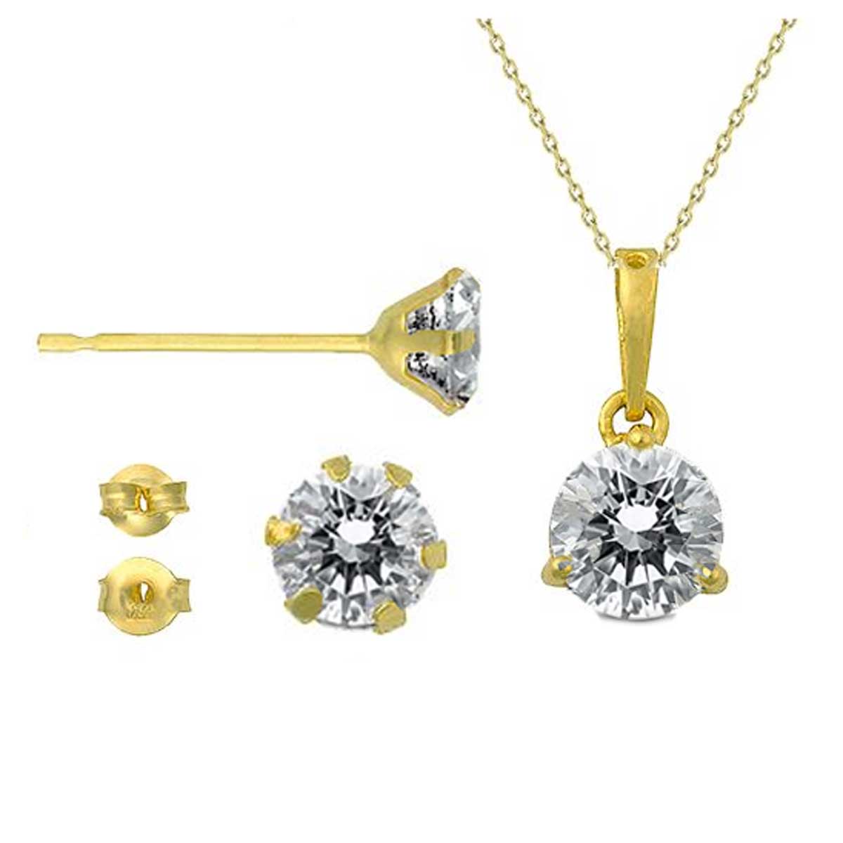 18K Pure Gold Stone Jewelry Set – Tala Gold Collection